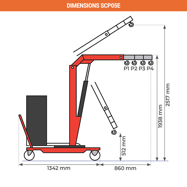 Chèvre de levage rotative électrique pour une manutention facile