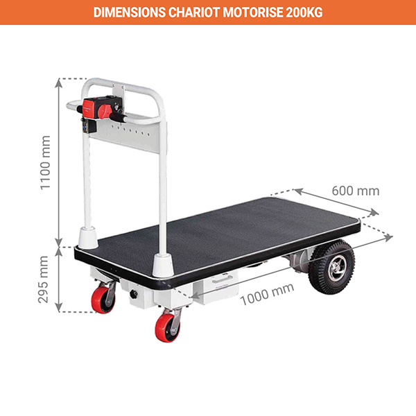 Chariot de manutention motorisé pour le transport de charges lourdes
