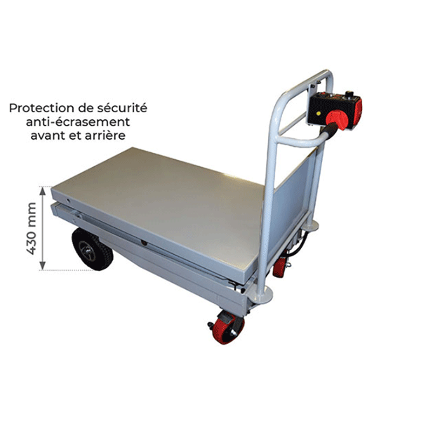 Chariot motorisé avec plateforme élévatrice