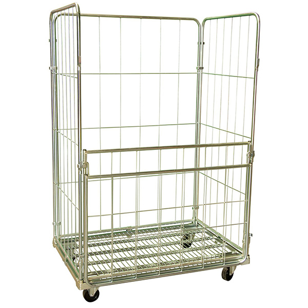 Roll conteneur 4 côtés à panneaux rabattable - Charge 500kg