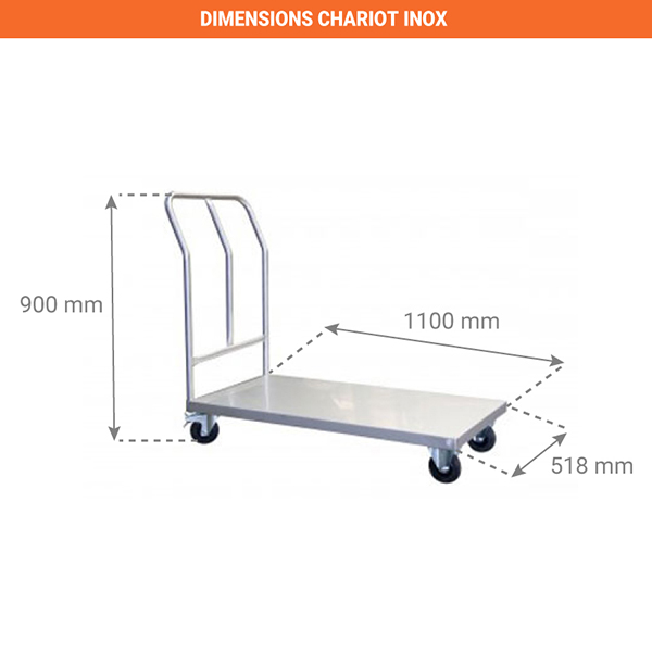 Chariot de manutention pour restaurants, cuisines et hôtel