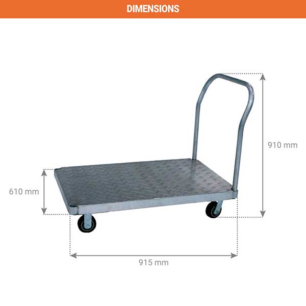 Chariot en aluminium pour charge lourdes max 900kg