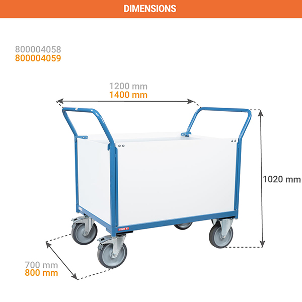 Chariot à niveau constant personnalisable - Charge max 100 kg