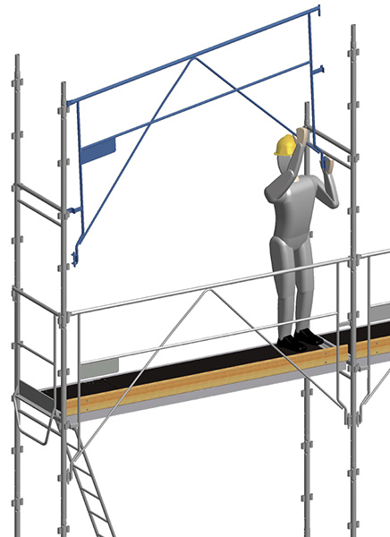 Echafaudage fixe de 68m²: Structure + Planchers