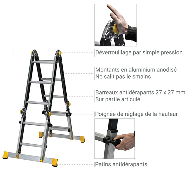 Echelle plateforme Opti+ de chez Centaure : fabrication française