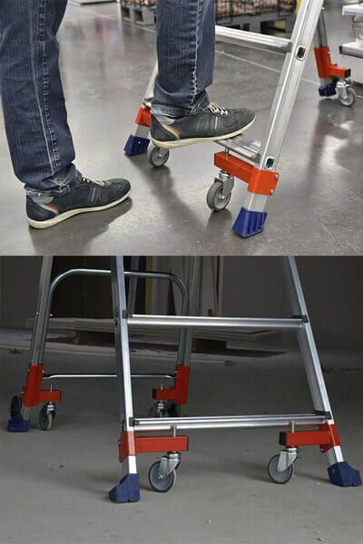 Echelle roulante facile à déplacer