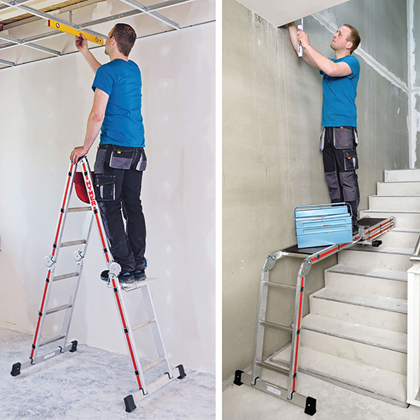 Echelle articulée avec plateforme de 1.40m de longueur