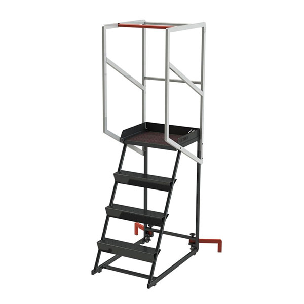 Escabeau 4 marches pour l'accès aux bennes