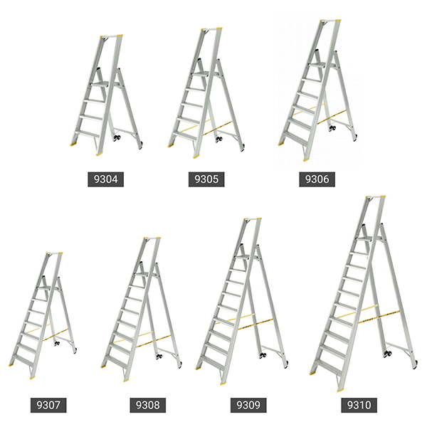 Escabeau industriel aluminium grande plate-forme