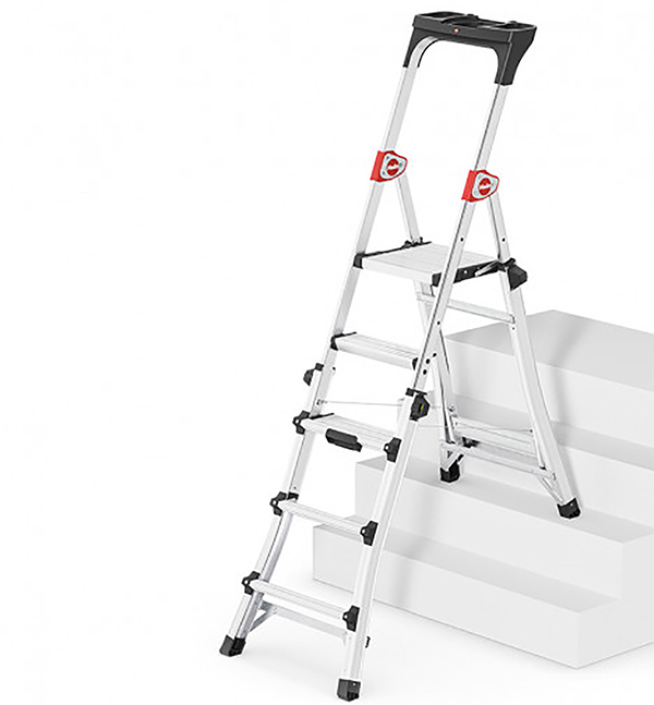 Escabeau télescopique professionnel de 3 à 5 marches