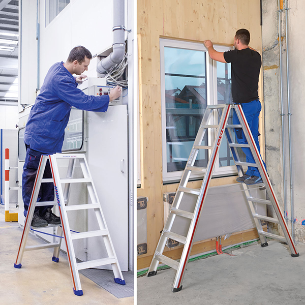 Achat d'escabeau double à marches aluminium