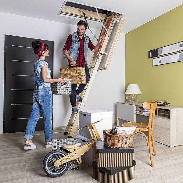 Escalier escamotable bois avec une hauteur 2.80m