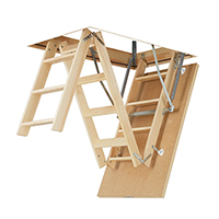 Escalier escamotable bois avec ou sans rampes de sécurité