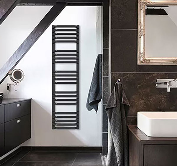 Schwarz - gemischter schmaler Handtuchheizkörper - Alex