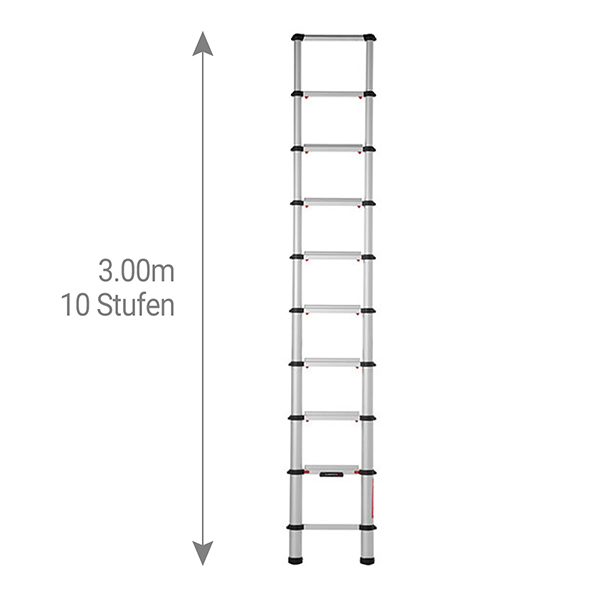 Aluminium Teleskopleiter der Marke TELESTEPS.