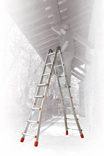 Vielzweckleiter für Treppen mit 3.10m oder 3.40m maximaler Länge.