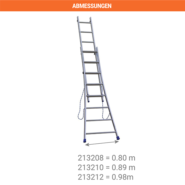 Mehrzweckleiter 2 teilig auch treppengängig verwendbar