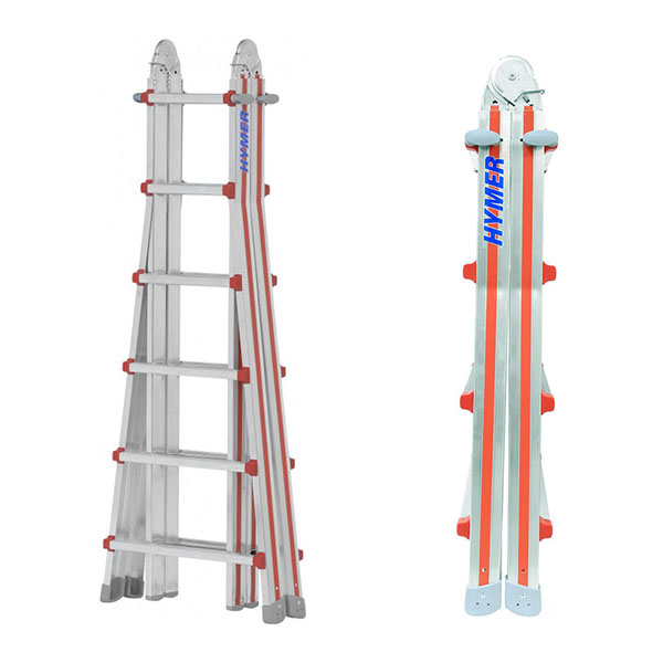 Multifunktionale Gelenkleiter 4-teilig: Als Anlege-, Klapp- oder ...