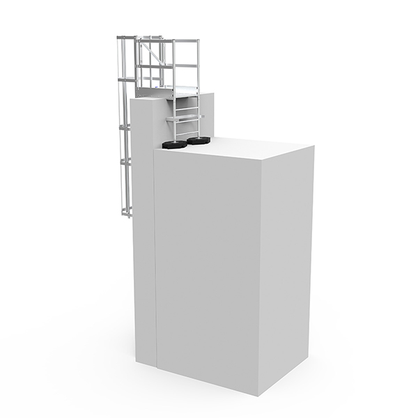 Orfestleiter mit seitlichem Ausgang und Podest