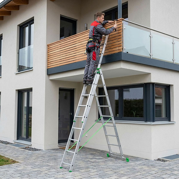 Aluminium Mehrzweckleiter 3teilig und selbsttragend