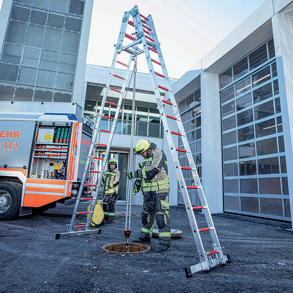 Multifunktionsleiter DIN EN 1147 aus Aluminium