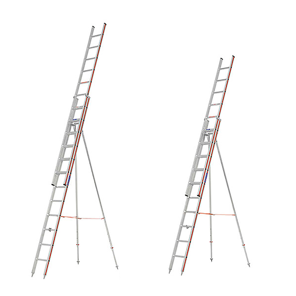 Aluminium Obstbaumleiter freistehend 2-teilig mit Schiebeelement