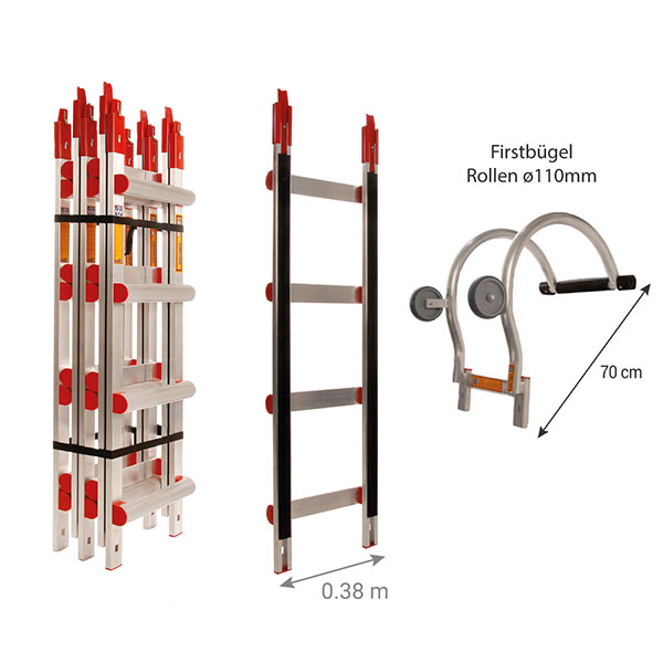 Dachleiter aus Alu mit einfacher KLICK-Verschluss-Technik - Leiter Experten