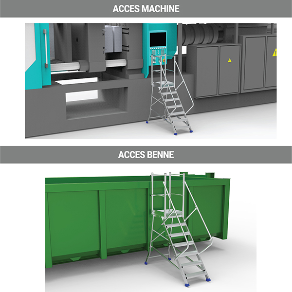 Plateforme d'accès aluminium pour travail en hauteur
