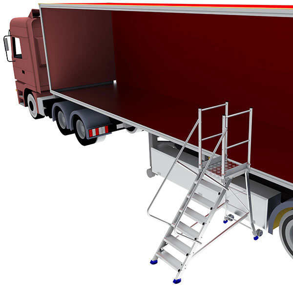 Plateforme de camion avec accès frontal et 1 portillon