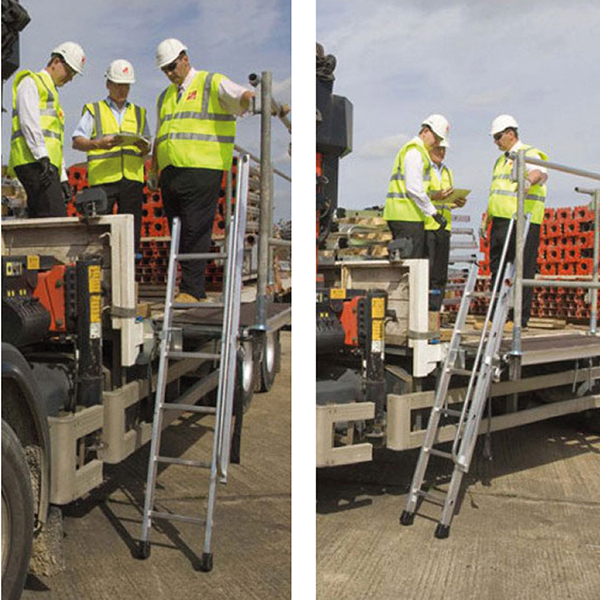 Plateforme pour un accès facile à la remorque d'un camion sur ...