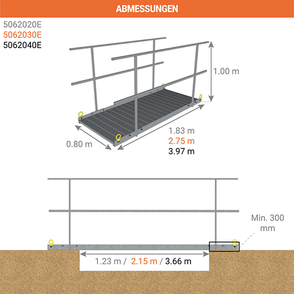 Laufbrücke für Baustelle - Fussgängerbrücke