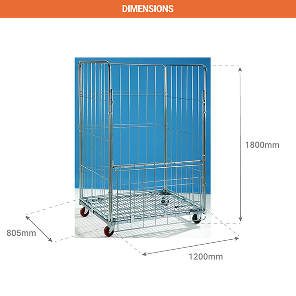 Roll grand volume 4 côtés et porte - Charge max 500kg
