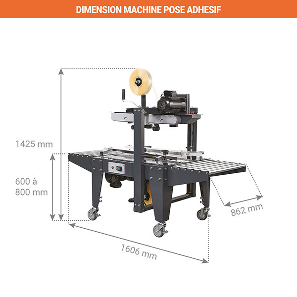 Machine à poser l'adhésif professionnelle