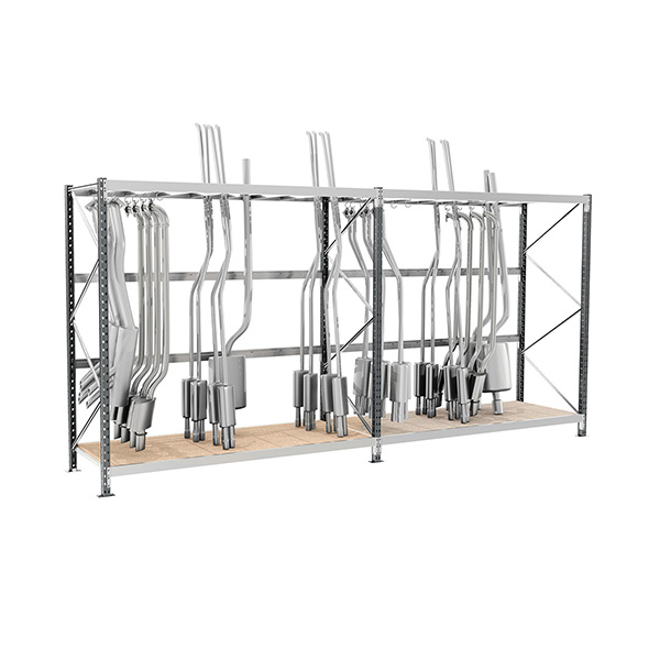 Rack stockage échappement - Charge max / niveau : 633kg
