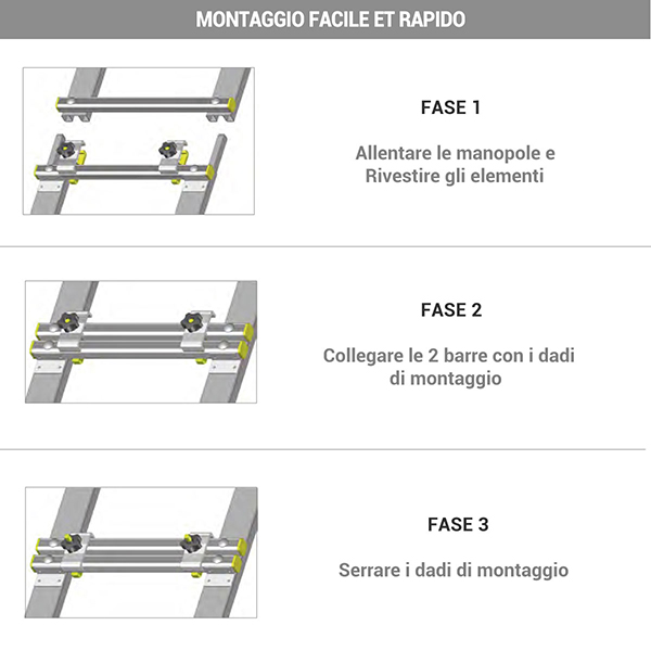 Scala da tetto in alluminio con gancio da tetto