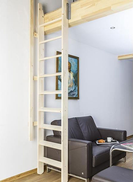 Scala per soppalco chiudibile in legno di 3.64m di lunghezza ...