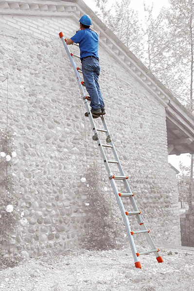 Scaletta telescopica multiposizione - si può usare come scaletta ...