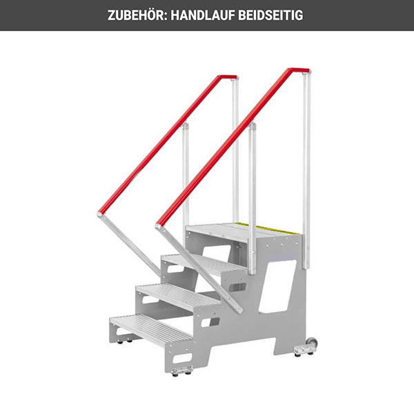 Rolltritt 4 Stufige breit 1000 mm und hoher Komfort