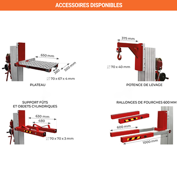 Gerbeur grande hauteur pour chantier ou stockage : hauteur de 4 à 5m