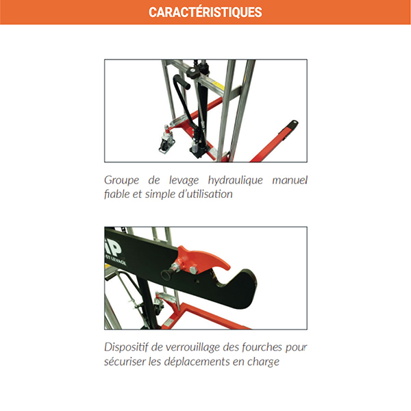 Gerbeur lève-tourets - Charge max 300 kg