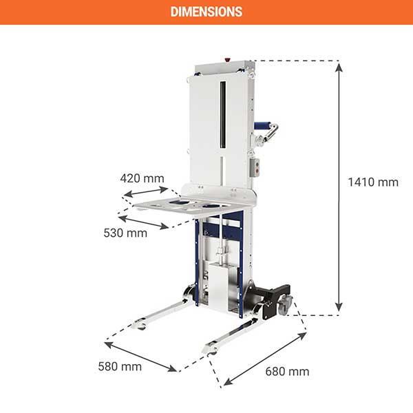 Gerbeur semi-électrique avec mise à niveau automatique