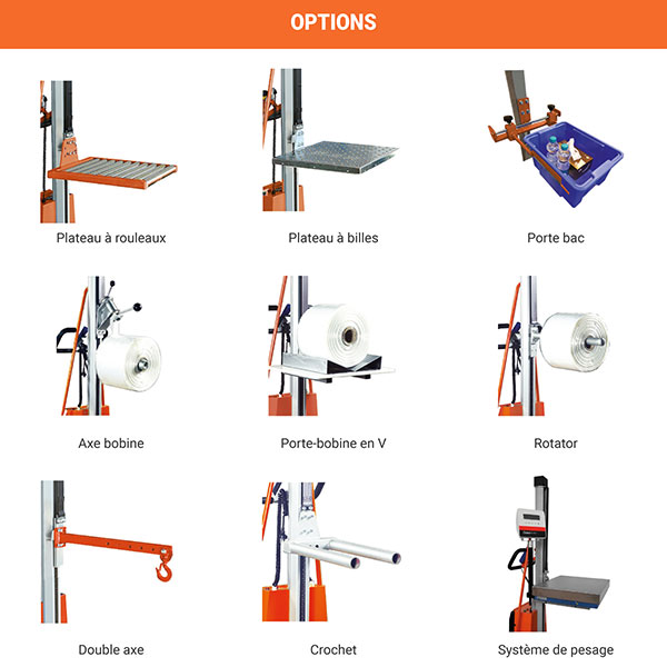 Gerbeur semi-électrique avec plateforme de travail - Charge 100 à 250kg ...